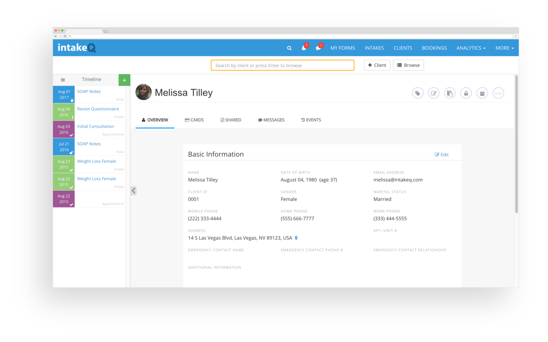 Online Intake Forms - intakeQ